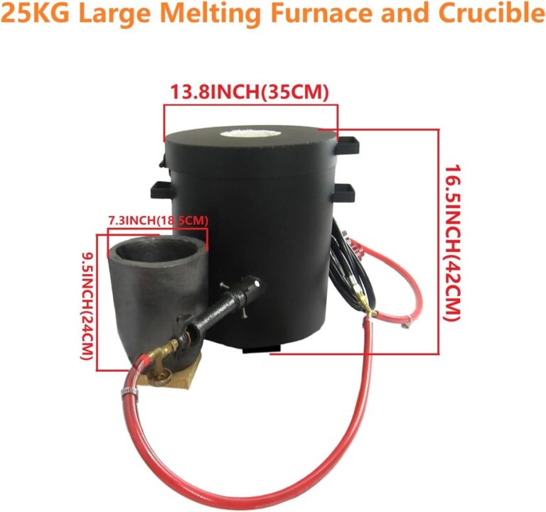 LSMIITTH 25KG(55LBs) Large Propane Smelting Furnace Kit with Crucible ...